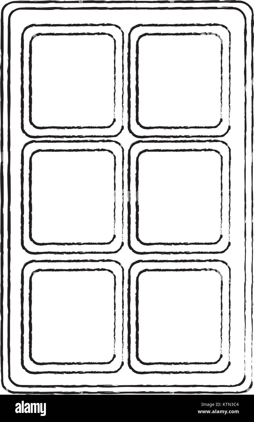 chocolate bar sweet block icon vector illustration Stock Vector Image ...