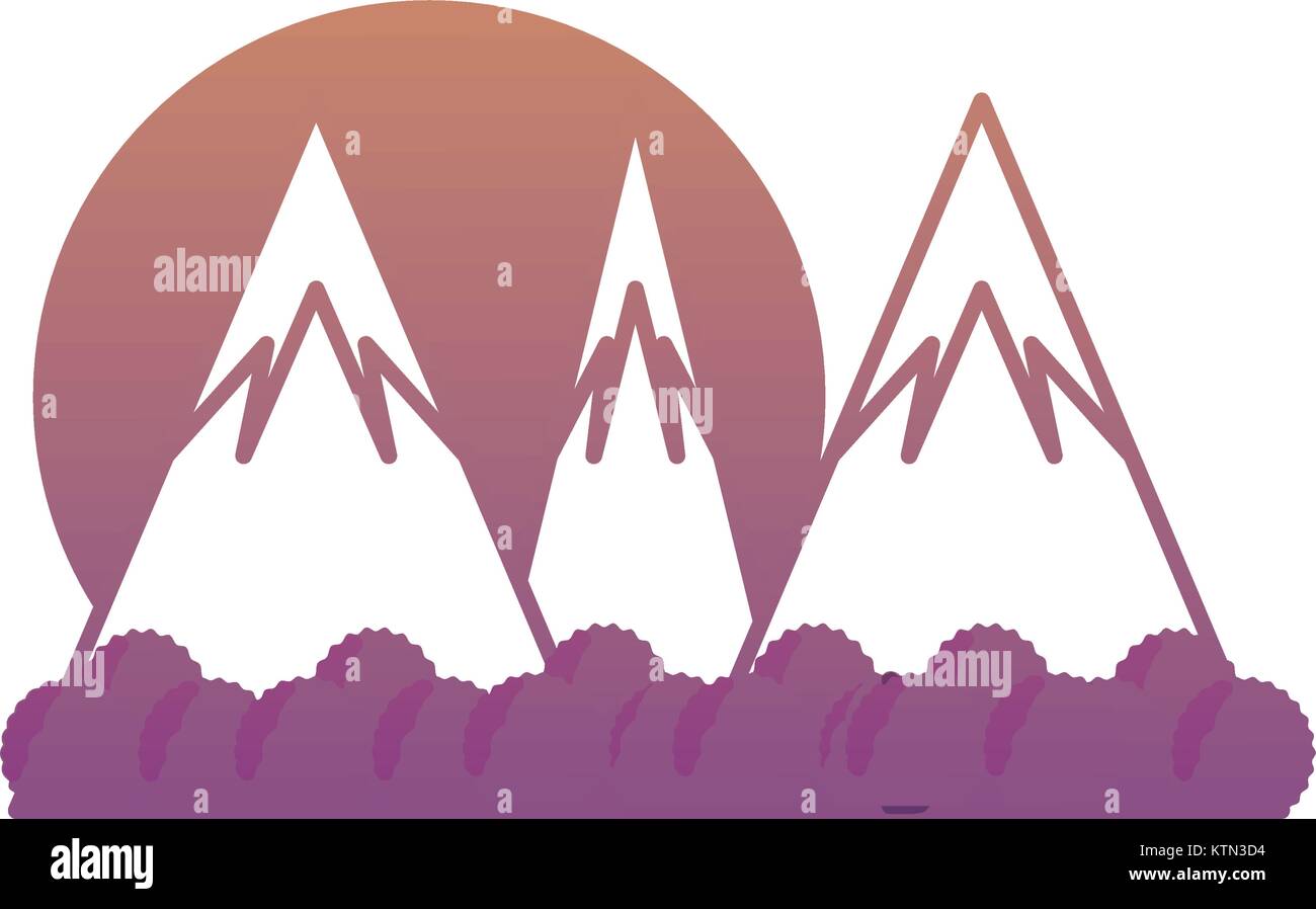 cartoon alps landscape Stock Vector Image & Art - Alamy