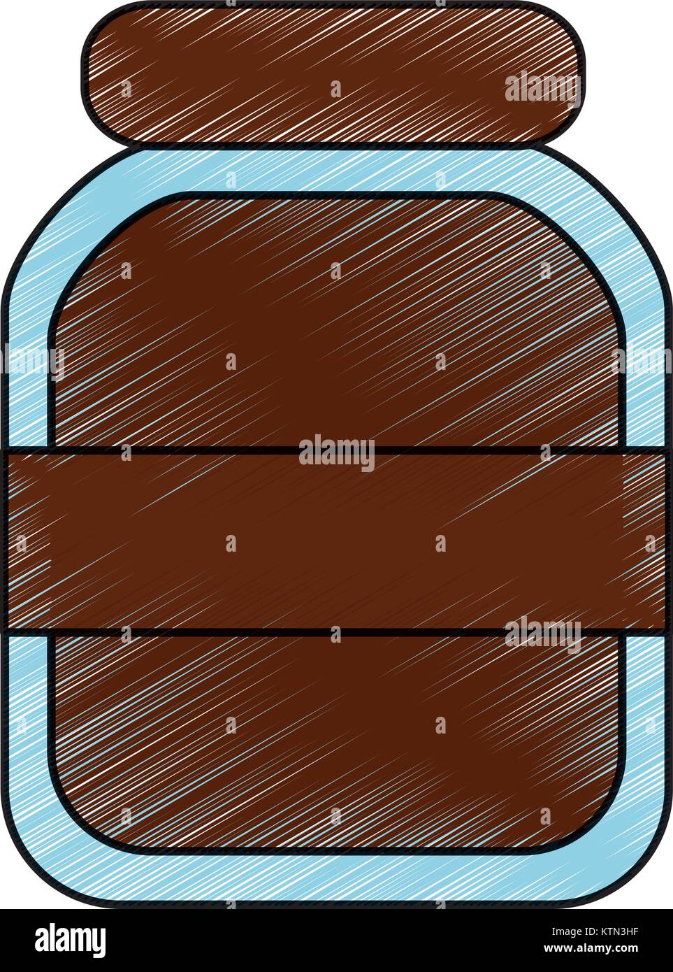 chocolate paste packaging cream in a glass bottle vector illustration ...