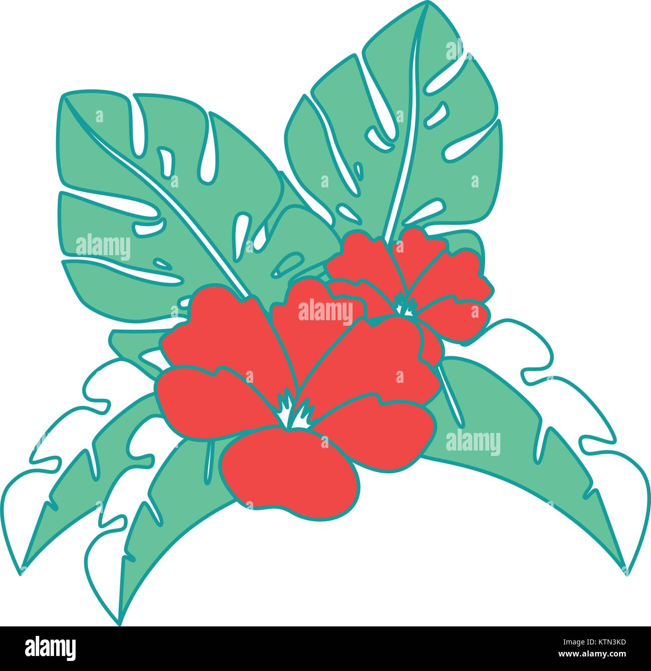 exotic and tropical flower vector illustration design Stock Vector ...
