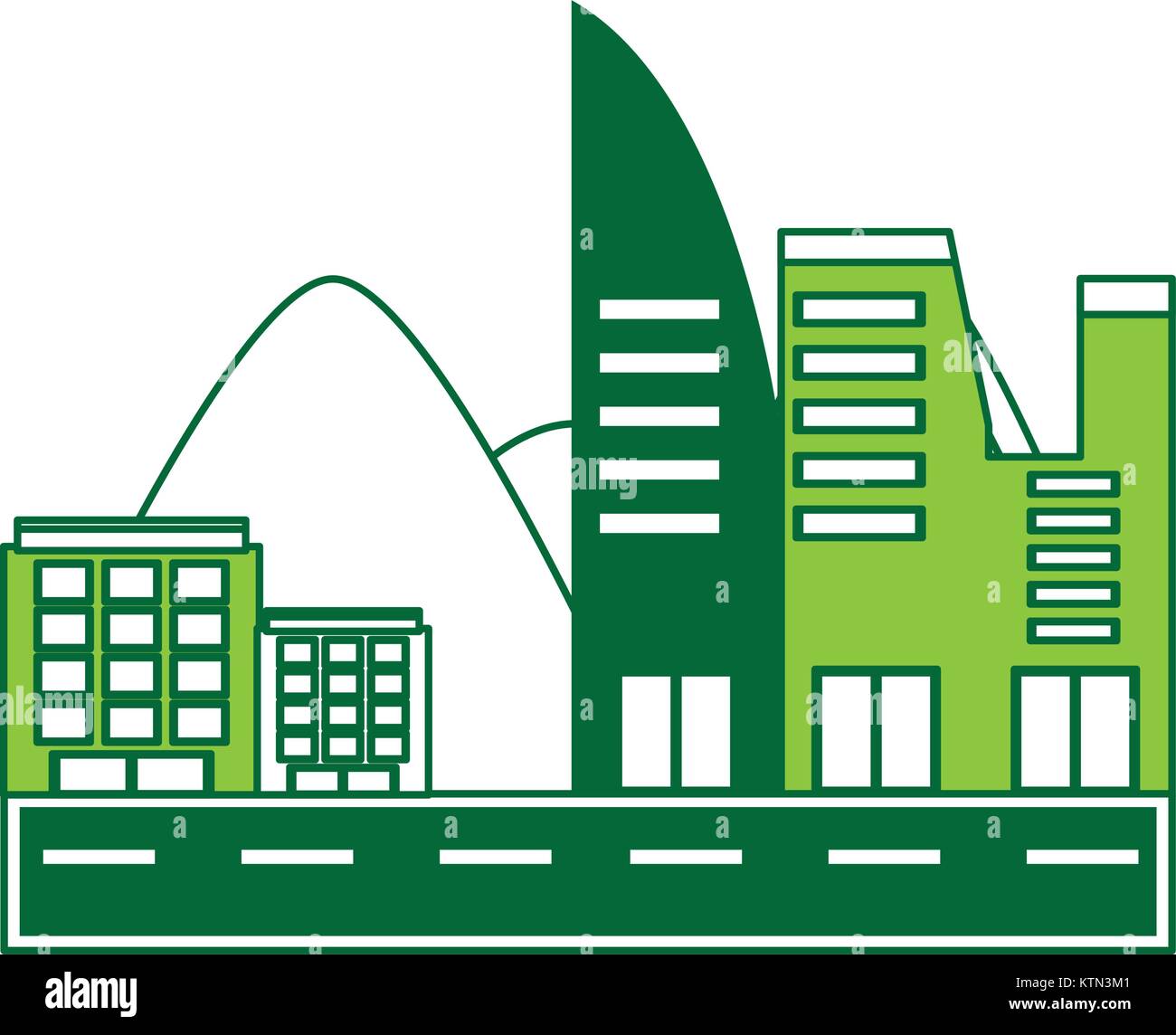 road with city buildings Stock Vector Image & Art - Alamy