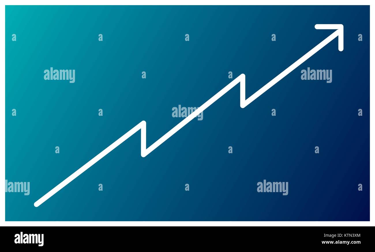 board presentation graph arrow growth vector illustration blue image ...