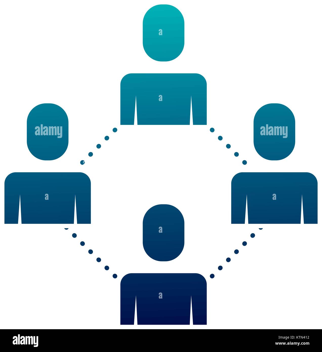 group people teamwork connection cooperation vector illustration blue ...