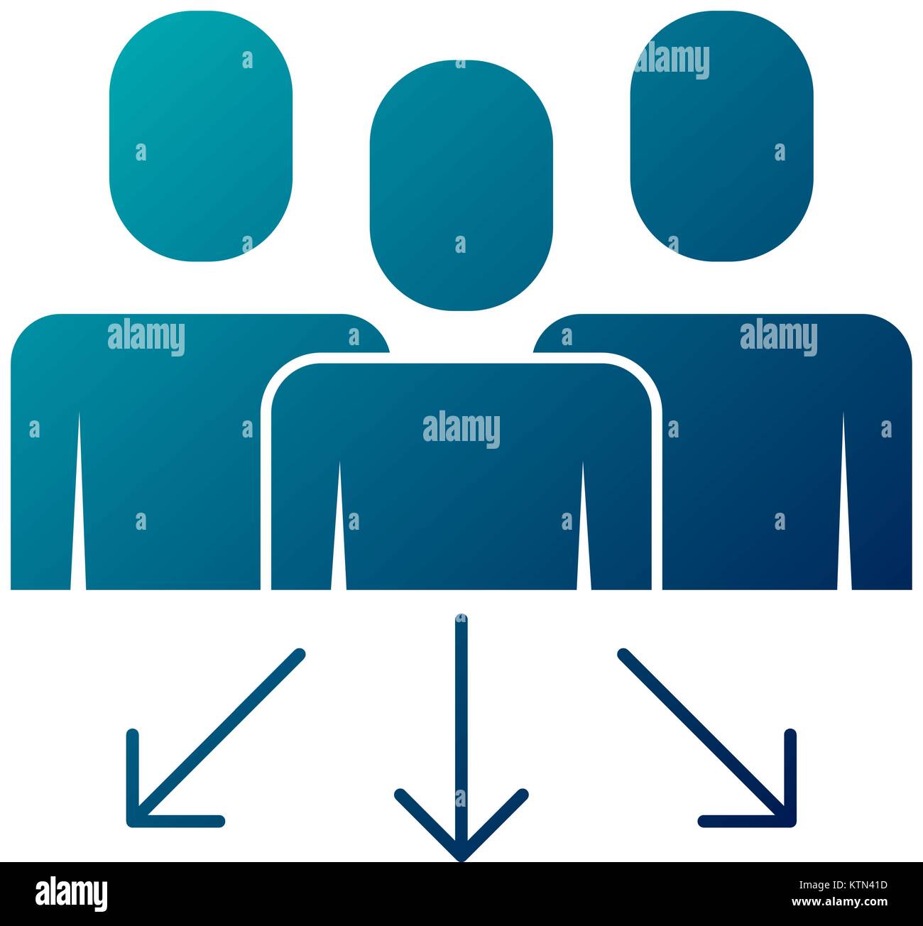 teamwork people group progress arrows vector illustration blue image ...