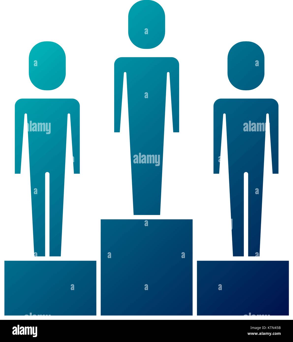business men in podium competition success vector illustration blue ...