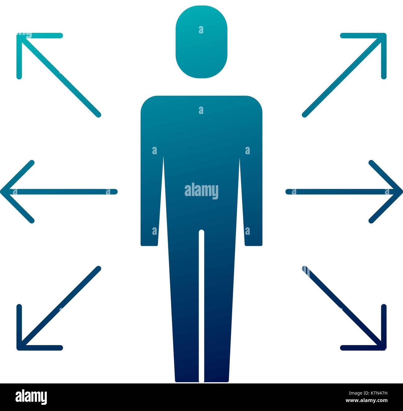 businessman options arrows direction choise vector illustration Stock ...