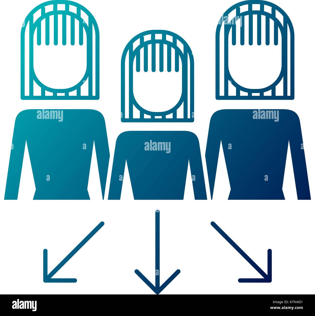 teamwork people group progress arrows vector illustration Stock Vector ...