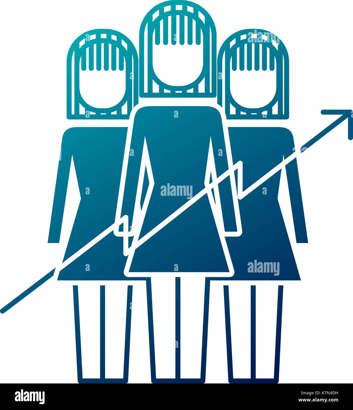 teamwork people group progress arrows vector illustration Stock Vector ...