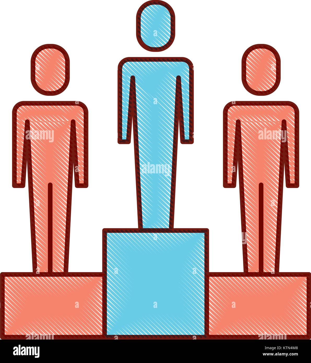 business men in podium competition success vector illustration Stock ...