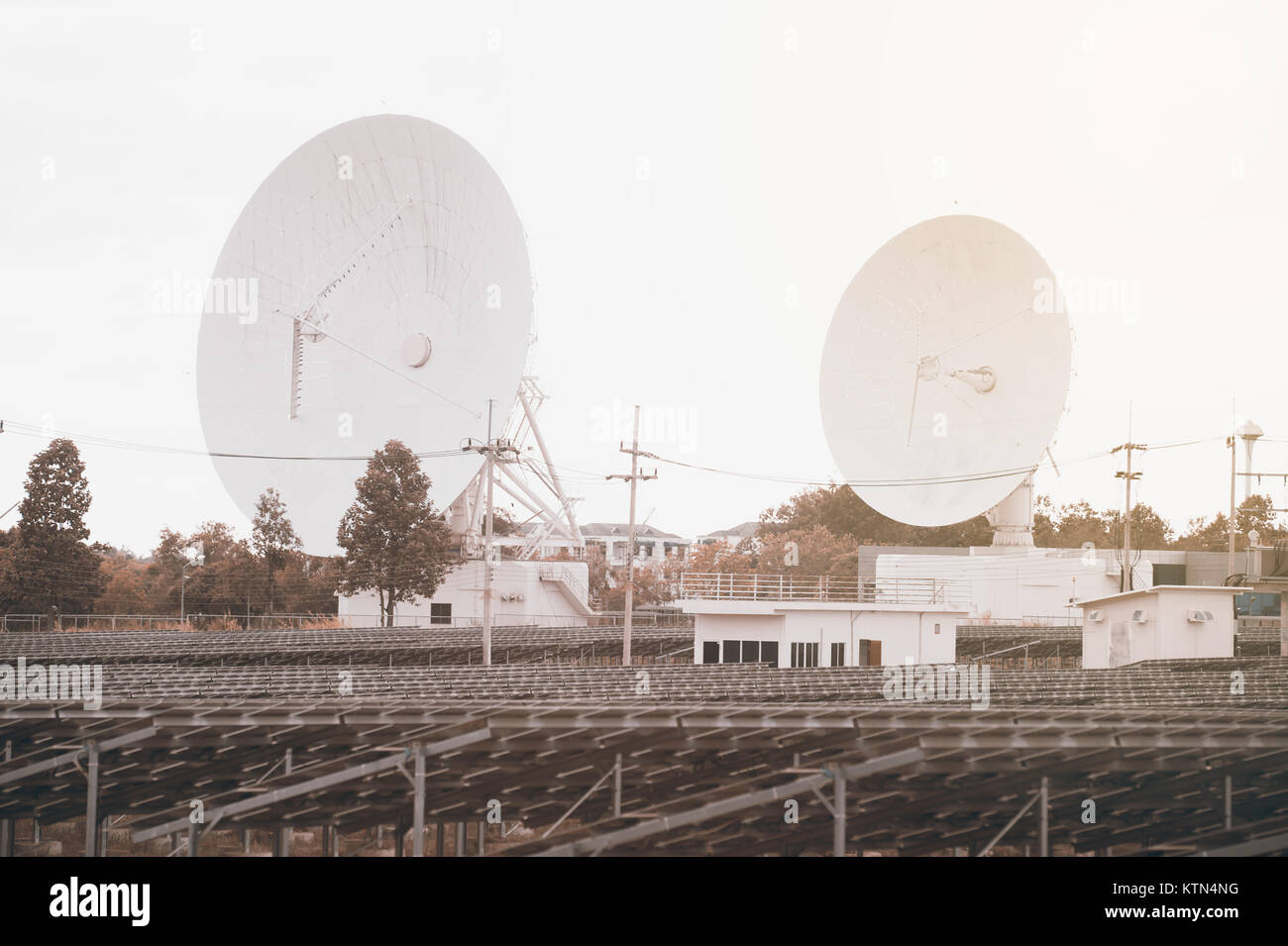 View of a big long range communication antenna Stock Photo - Alamy