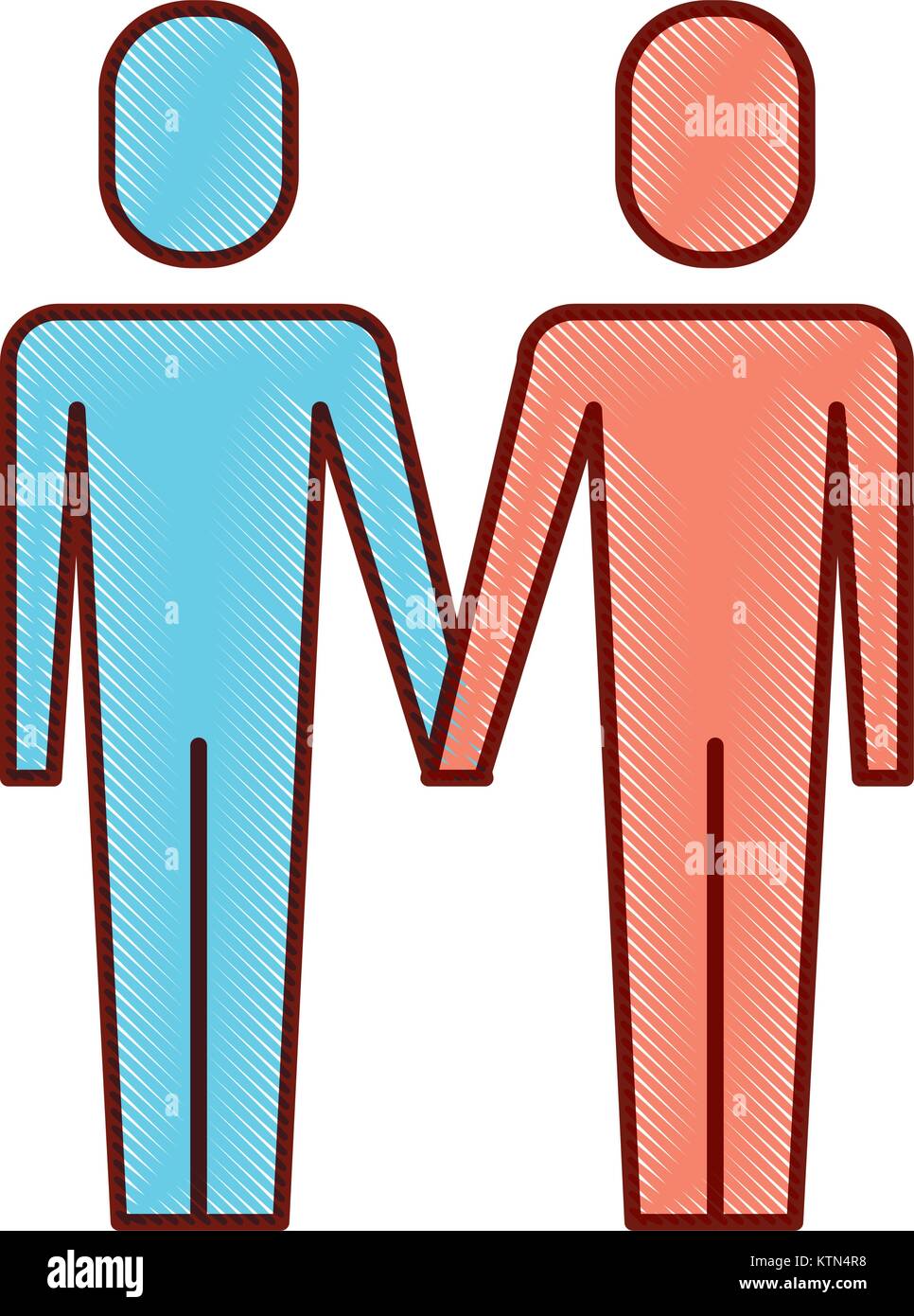 two character man standing friends icon vector illustration Stock ...