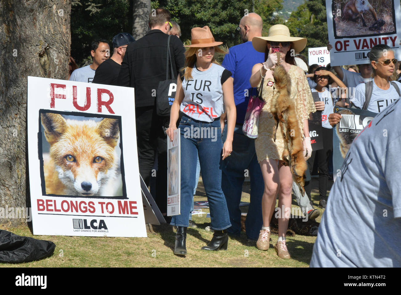 Mena Suvari marches in an anti-fur protest during 'Fur-Free Friday ...