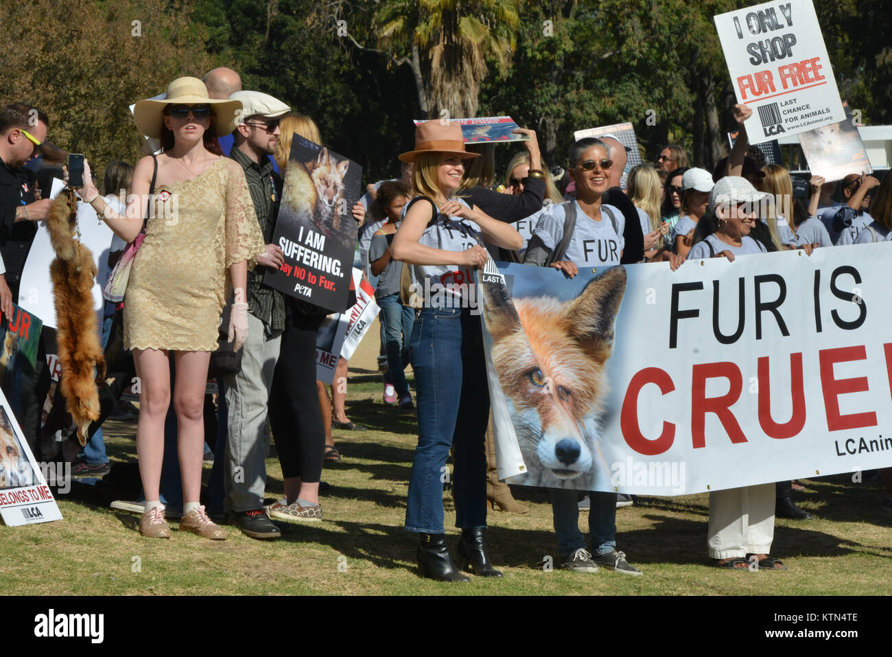 Mena Suvari marches in an anti-fur protest during 'Fur-Free Friday ...