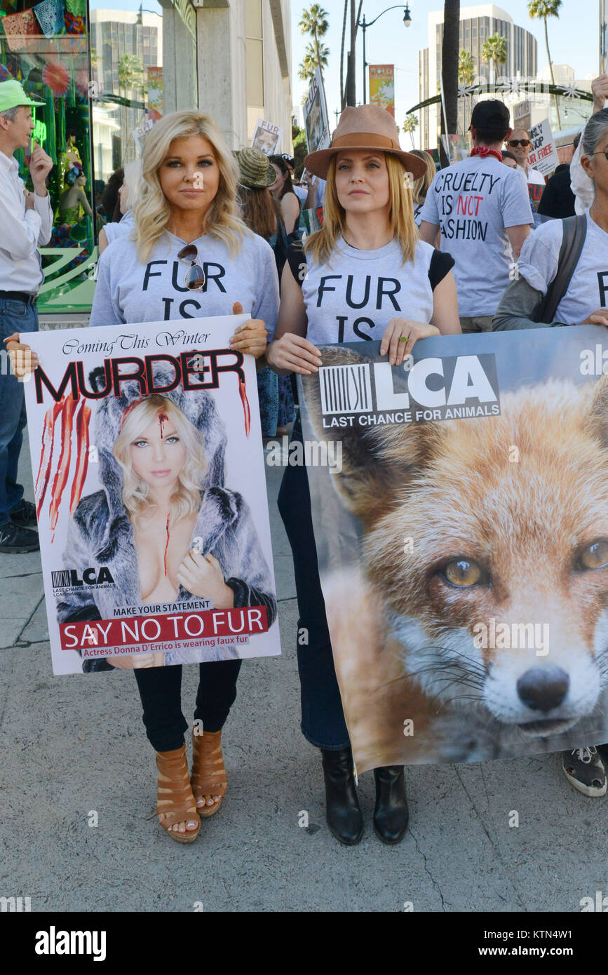 Mena Suvari marches in an anti-fur protest during 'Fur-Free Friday ...