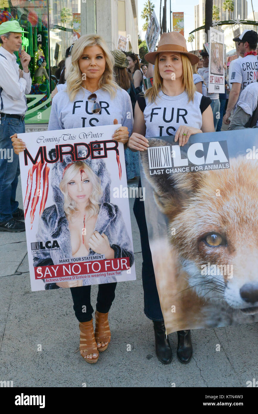 Mena Suvari marches in an anti-fur protest during 'Fur-Free Friday ...