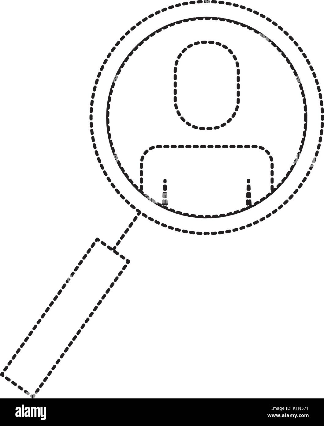 magnifier with business man pictogram icon Stock Vector Image & Art - Alamy