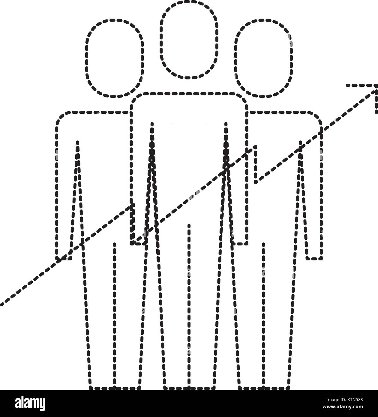 teamwork people group progress arrows vector illustration Stock Vector ...