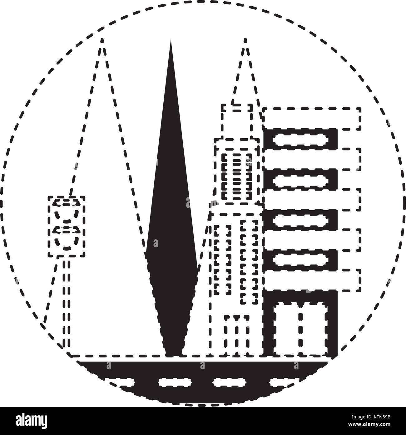 road with city buildings Stock Vector Image & Art - Alamy