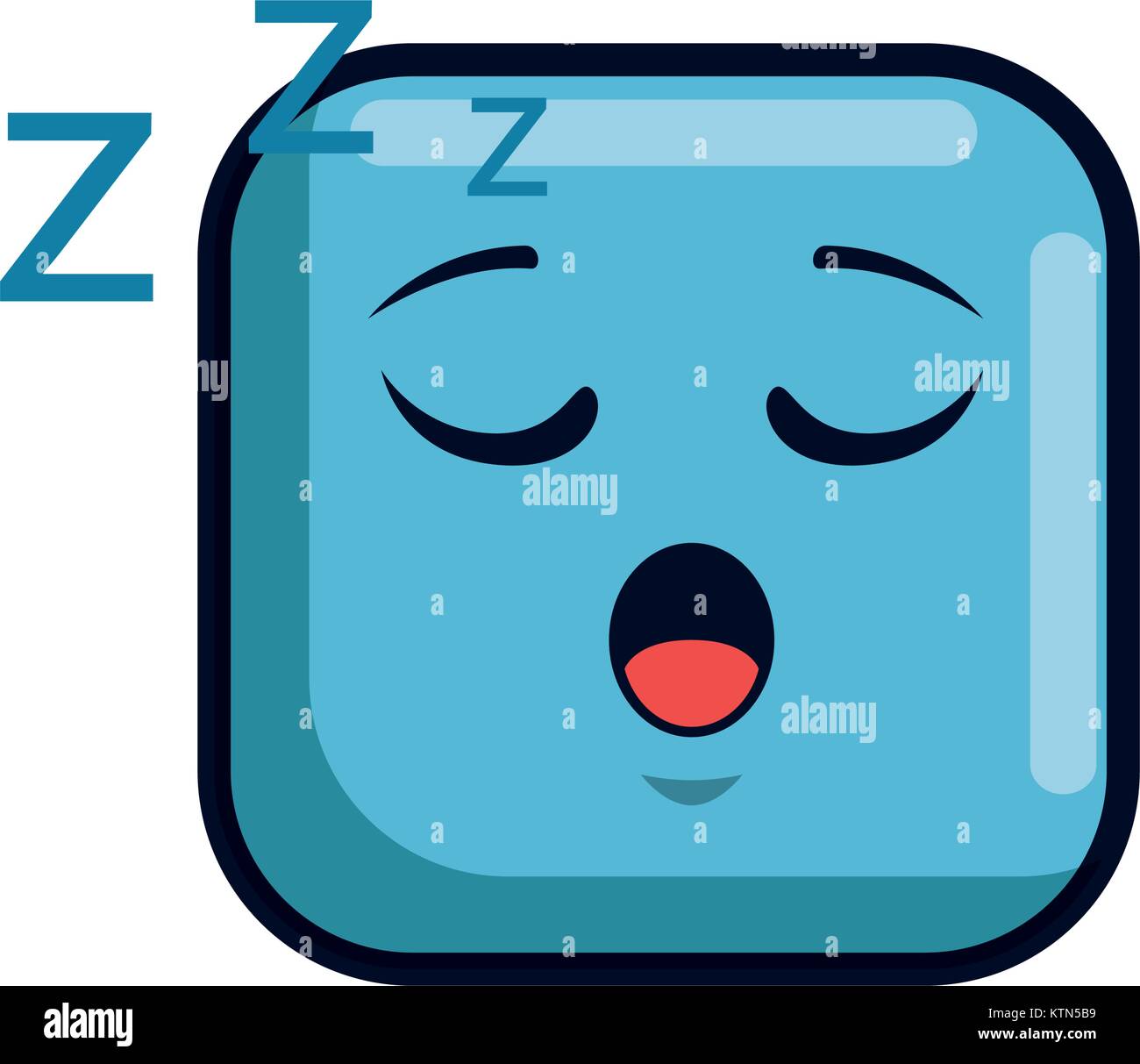 asleep face emoji character vector illustration design Stock Vector ...