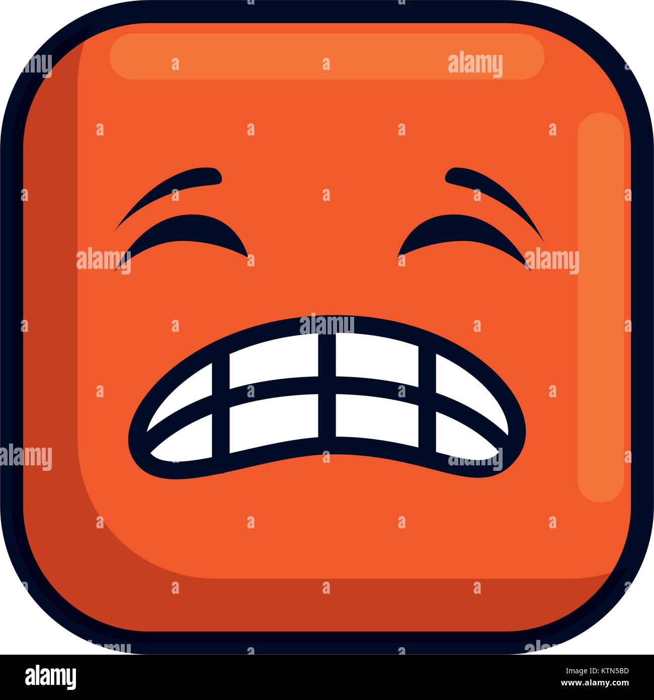 angry face emoji character vector illustration design Stock Vector ...