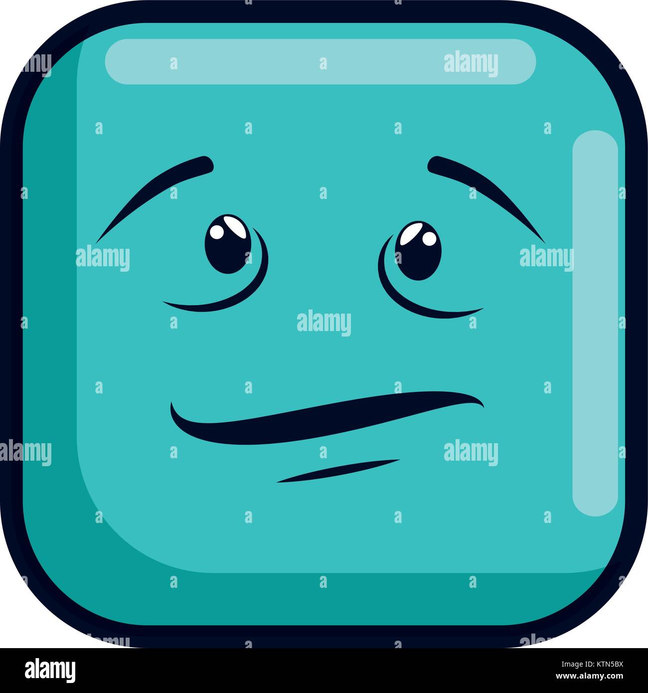 sick face emoji character vector illustration design Stock Vector Image ...