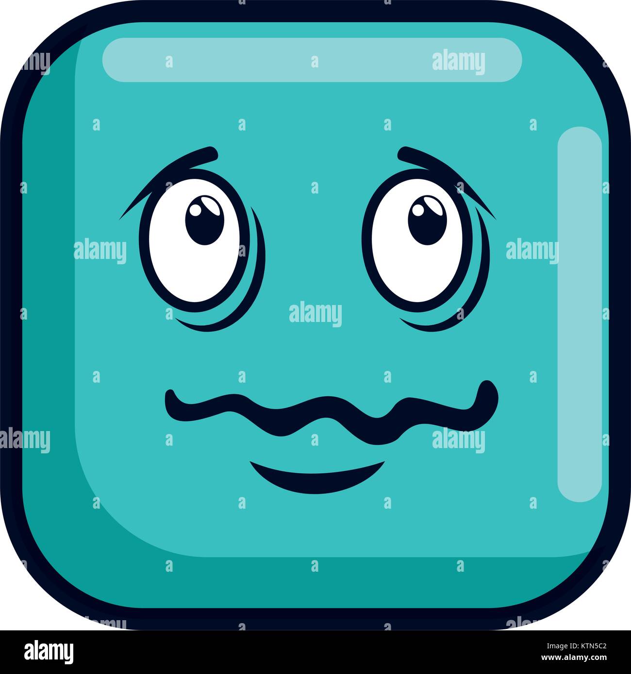 sick face emoji character vector illustration design Stock Vector Image ...