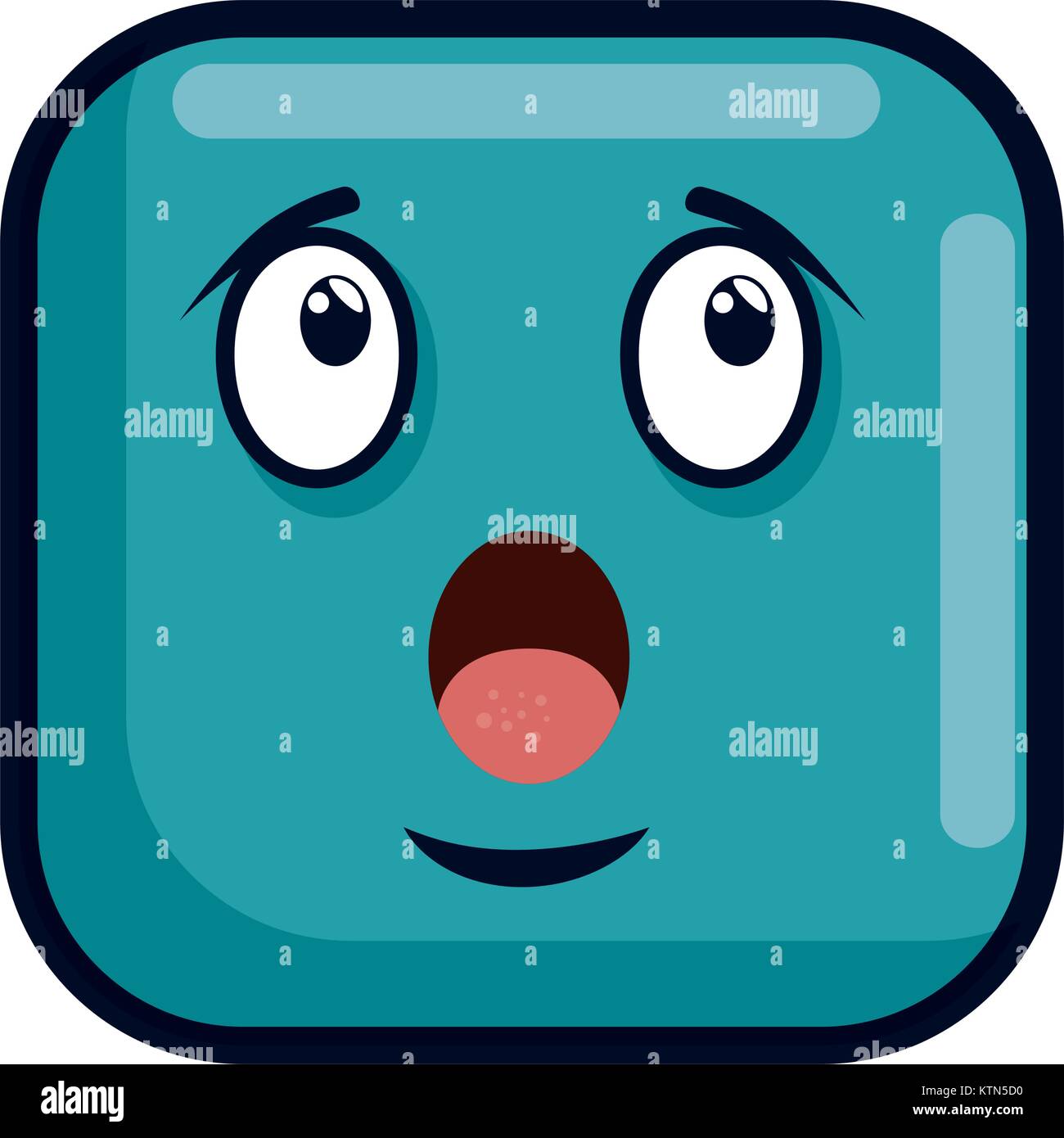 terrified face emoji character vector illustration design Stock Vector ...