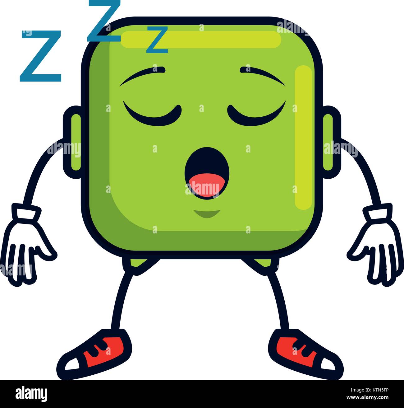 asleep face emoji character vector illustration design Stock Vector ...