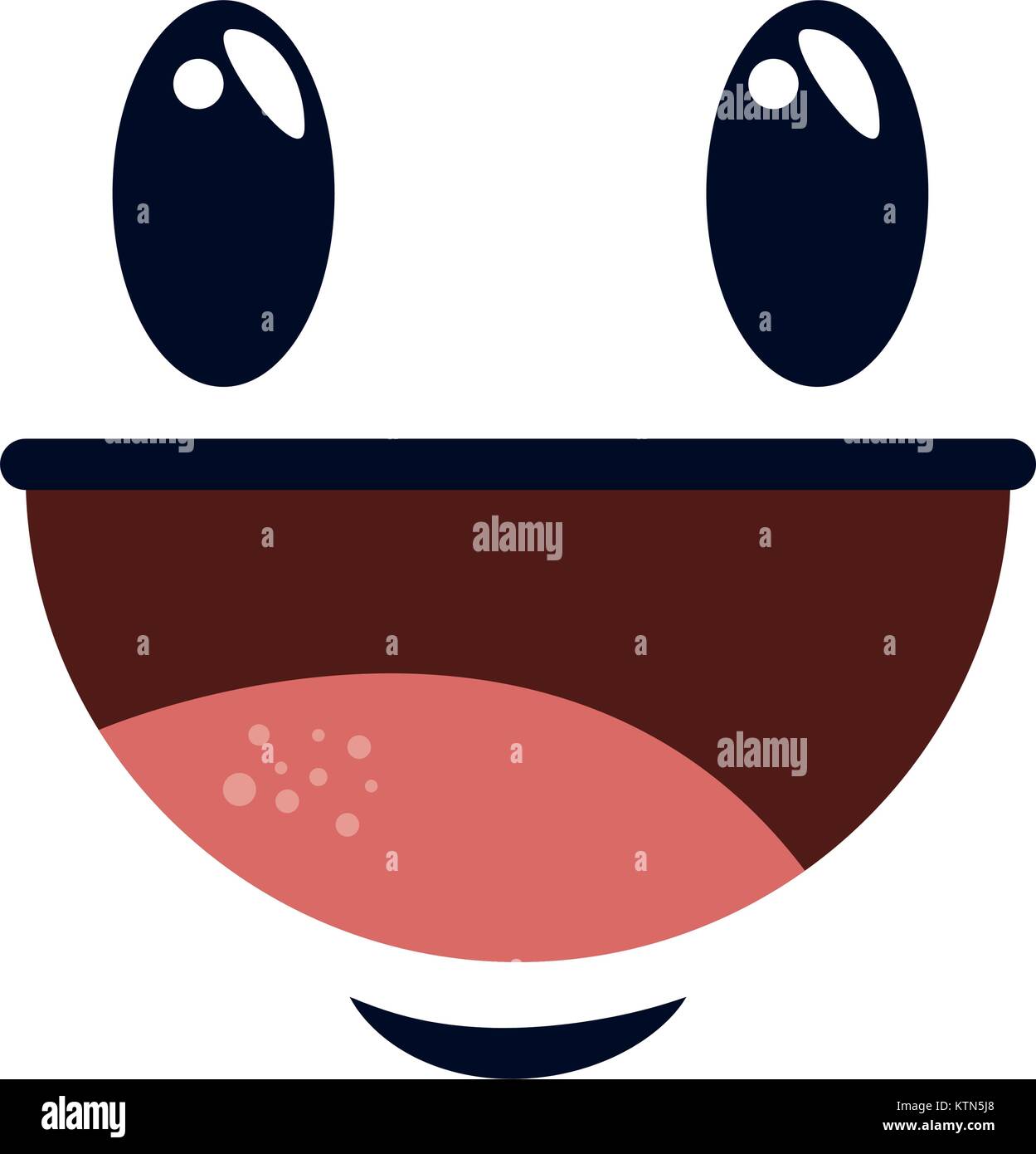 happy emoji kawaii character vector illustration design Stock Vector ...