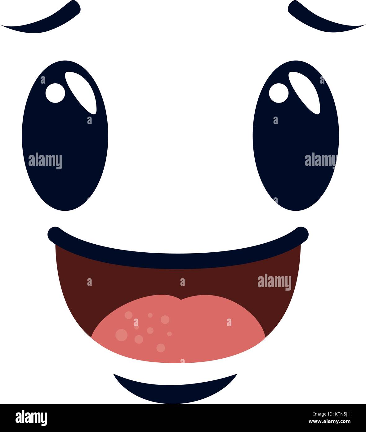 happy emoji kawaii character vector illustration design Stock Vector ...