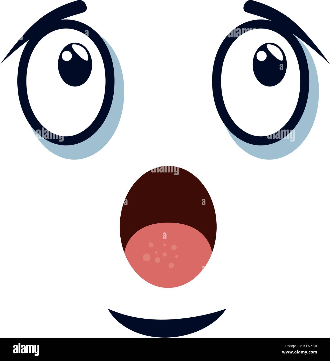terrified face emoji character vector illustration design Stock Vector ...