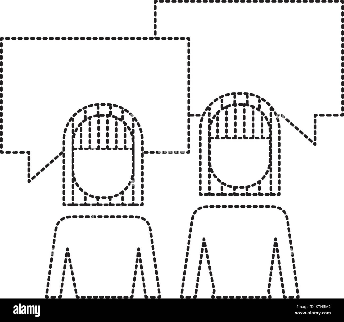business people talking speech bubble portrait pictogram Stock Vector ...