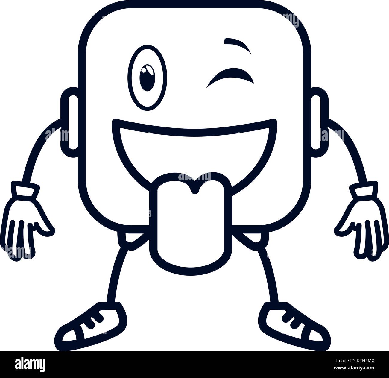 crazy face emogi character vector illustration design Stock Vector ...