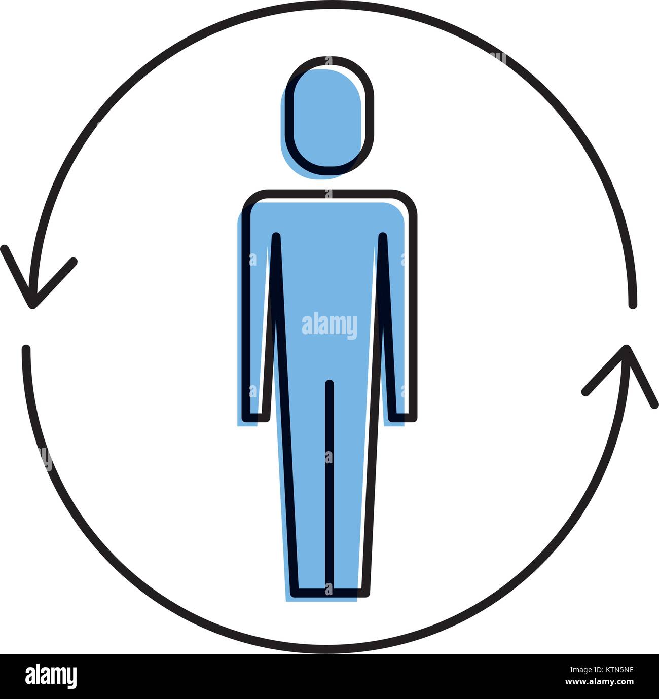 businessman with arrows around solution Stock Vector Image & Art - Alamy