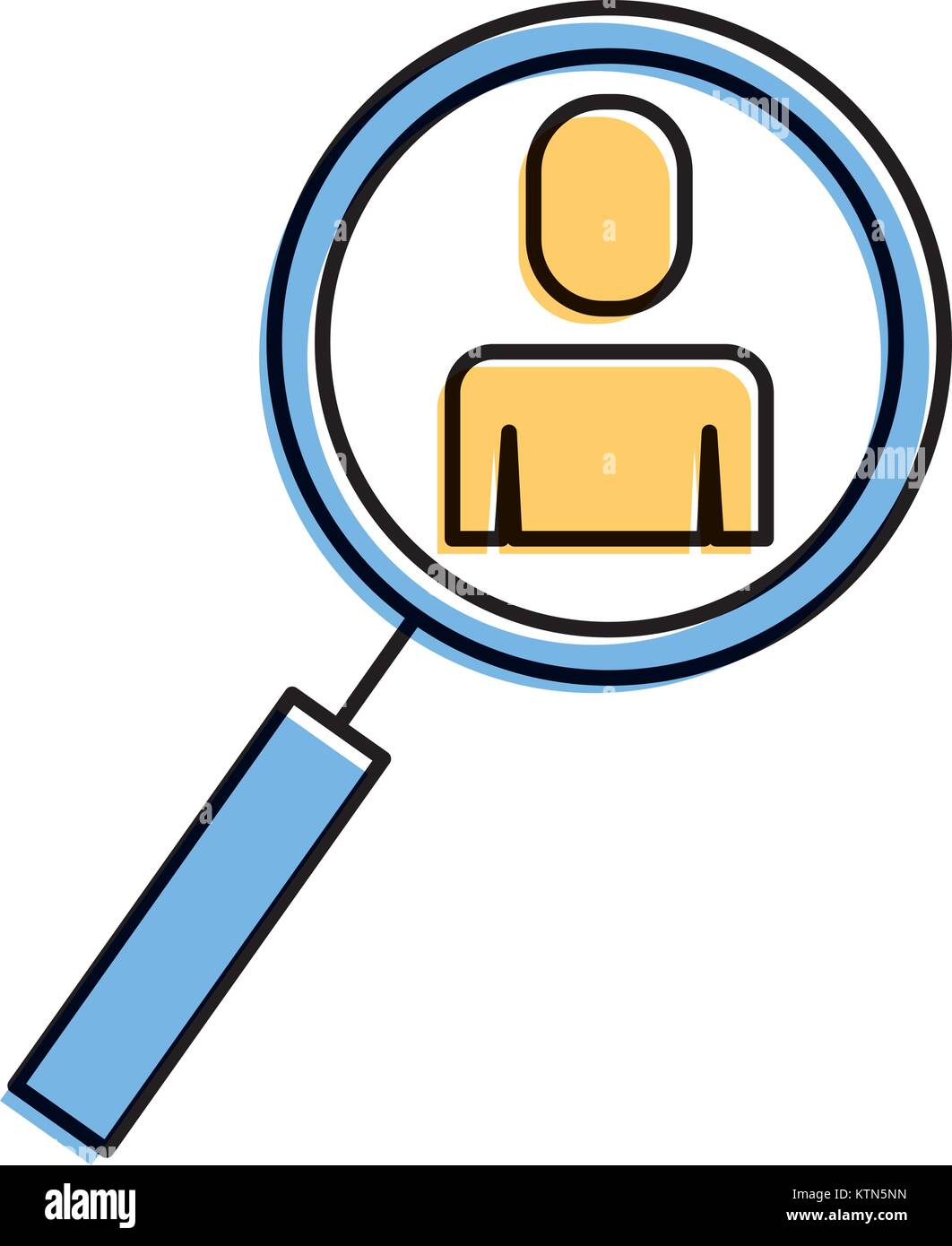 magnifier with business man pictogram icon Stock Vector Image & Art - Alamy