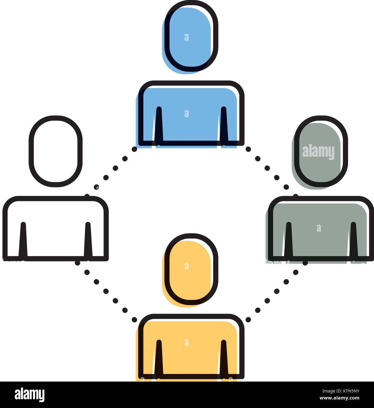 group people teamwork connection cooperation Stock Vector Image & Art ...