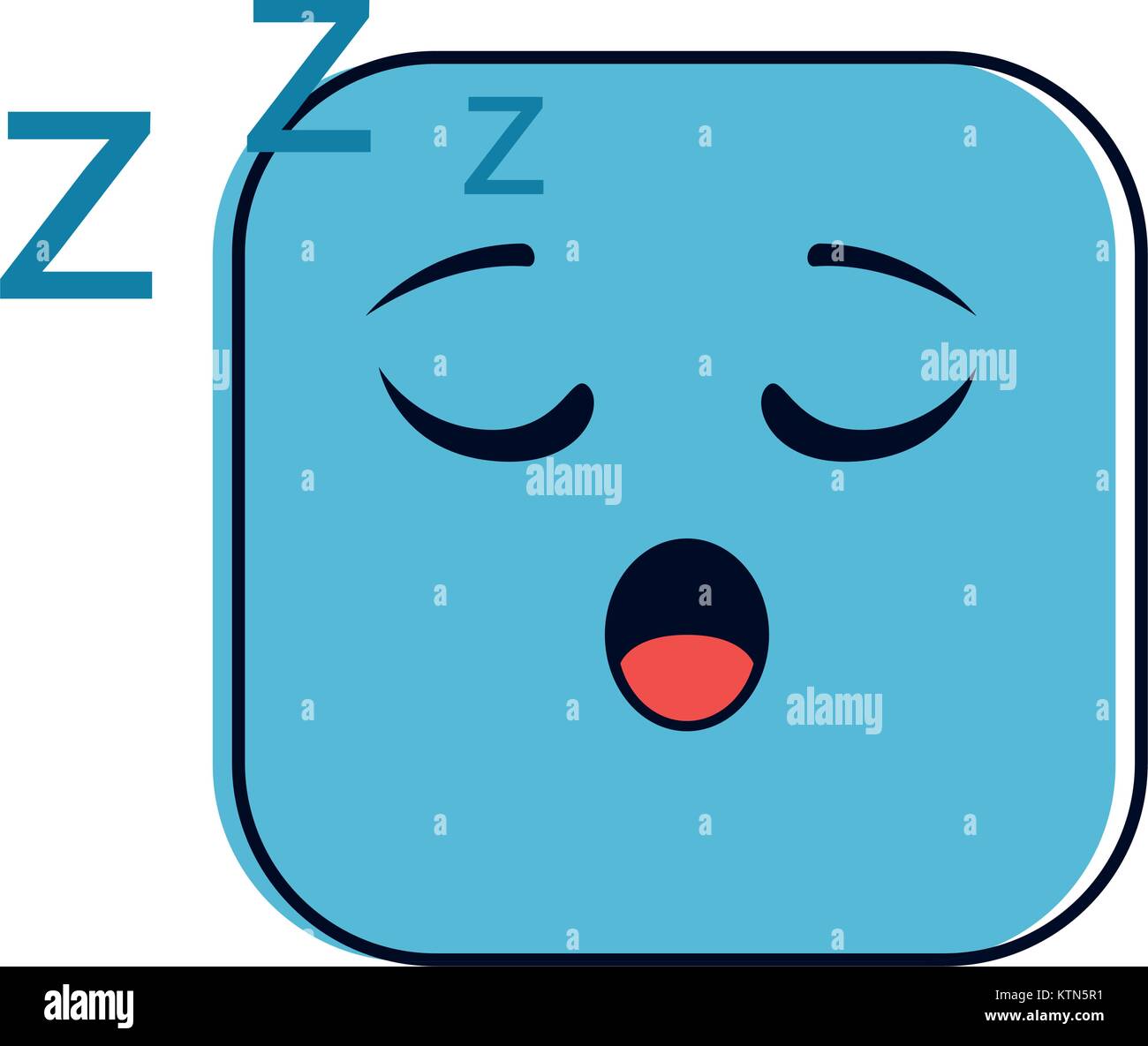 asleep face emoji character vector illustration design Stock Vector ...