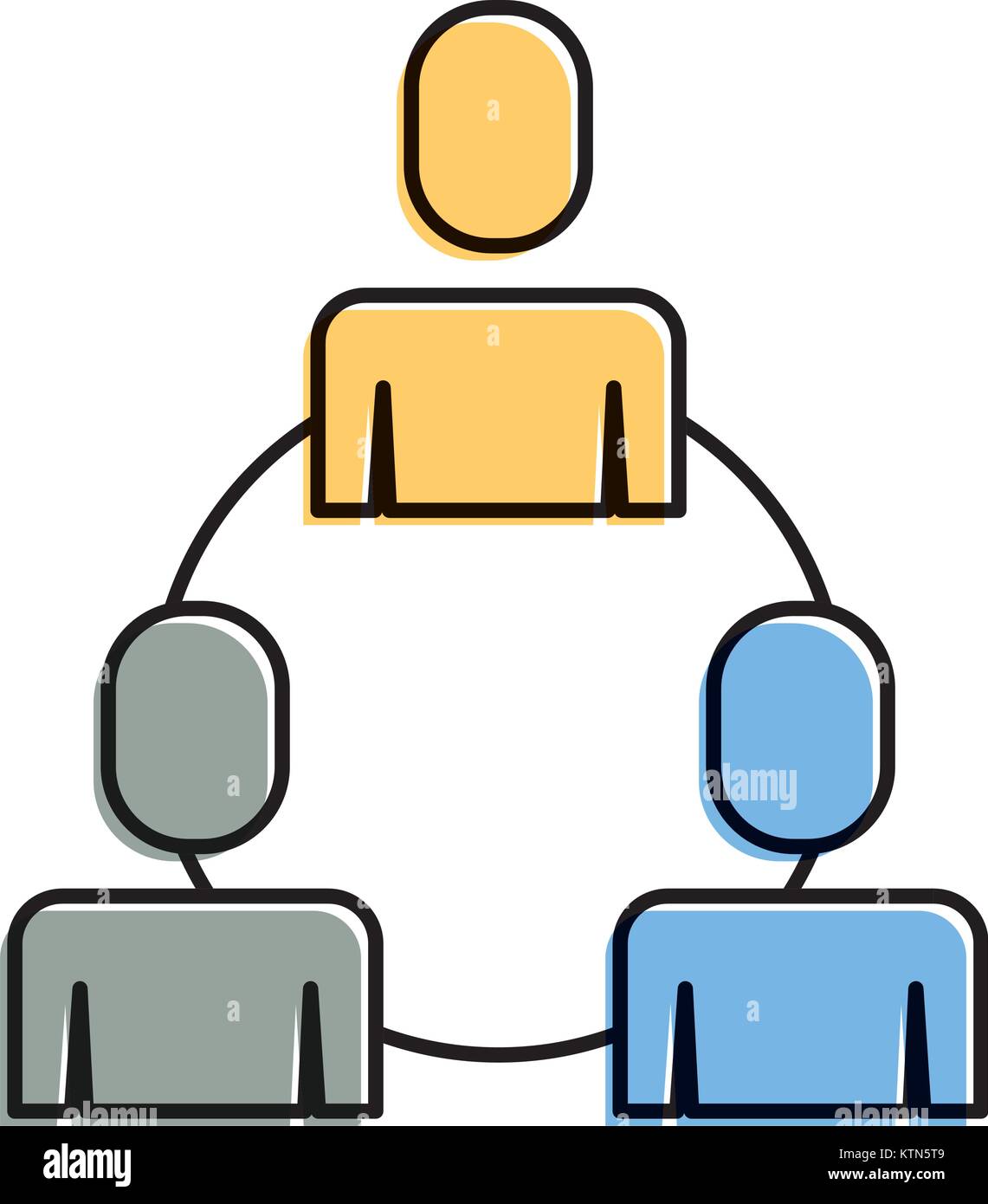 teamwork business people connection cooperation group Stock Vector ...