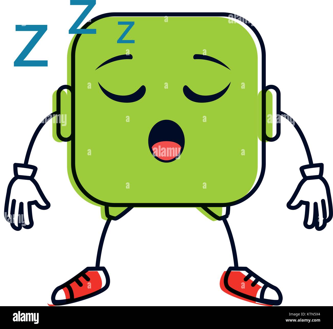 asleep face emoji character vector illustration design Stock Vector ...