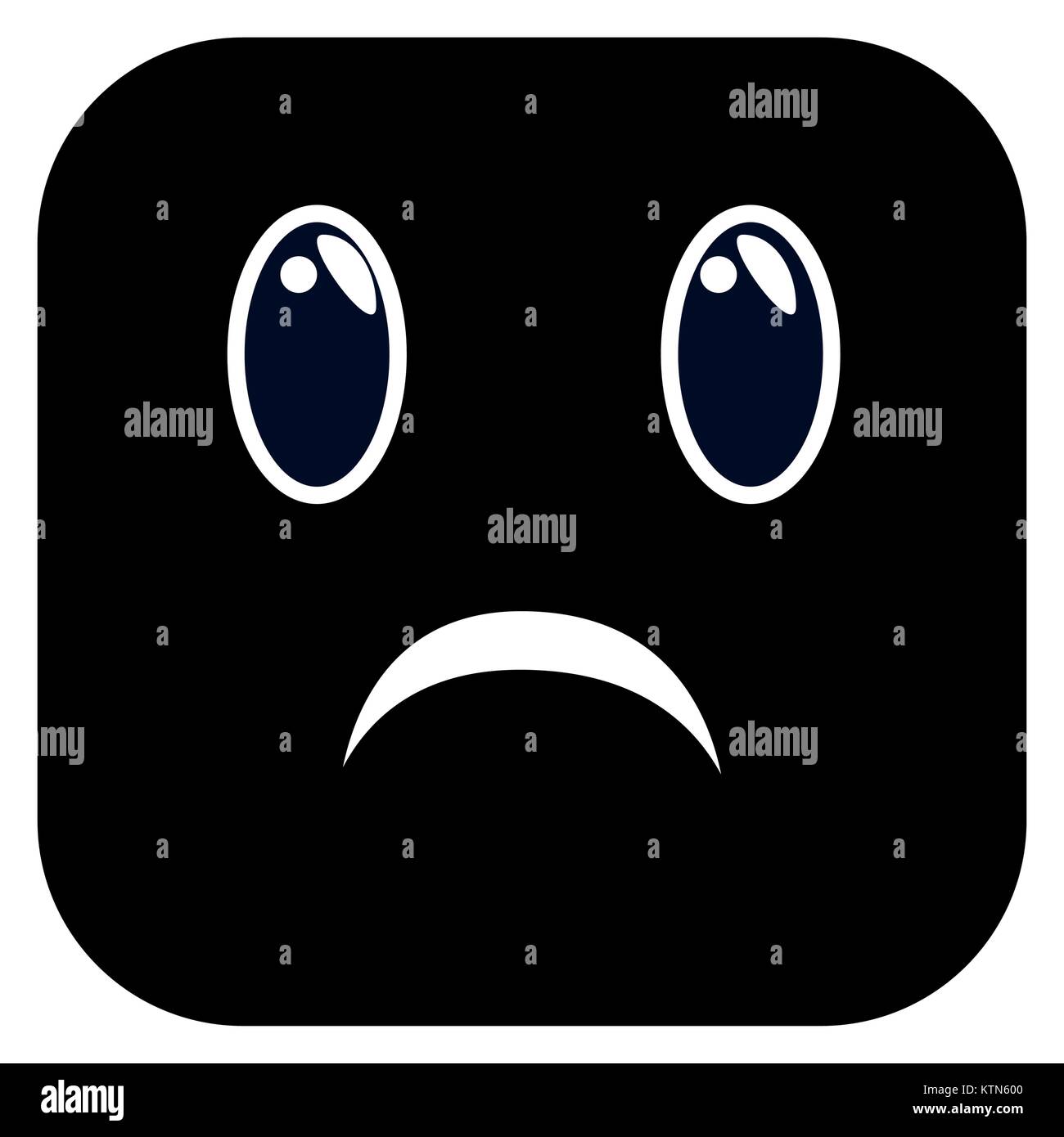 sad face emoji character vector illustration design Stock Vector Image ...