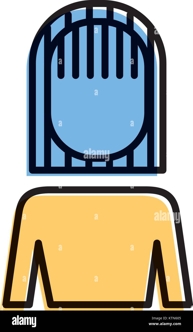 portrait woman charatcer pictogram style Stock Vector Image & Art - Alamy