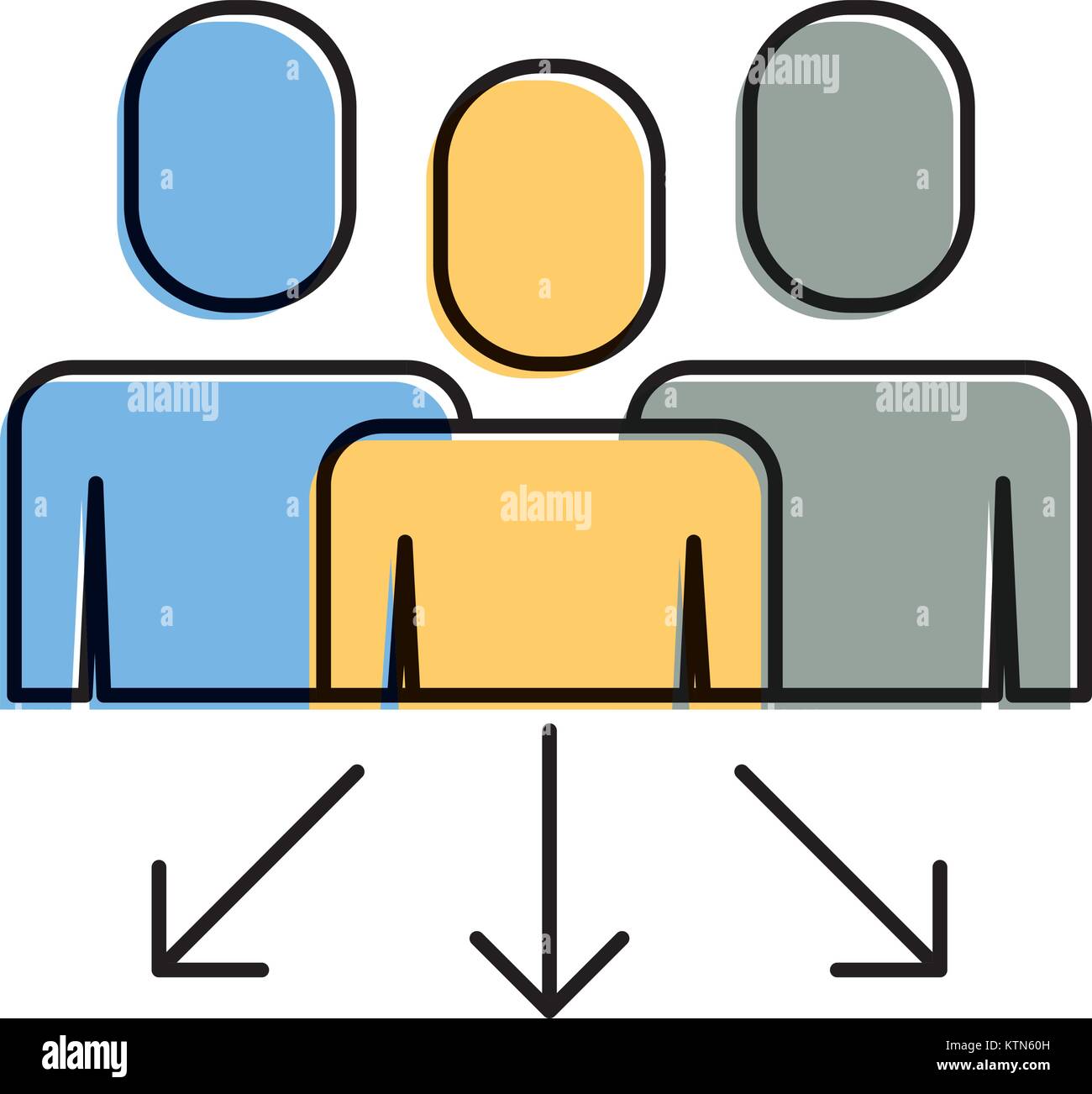 teamwork people group progress arrows Stock Vector Image & Art - Alamy