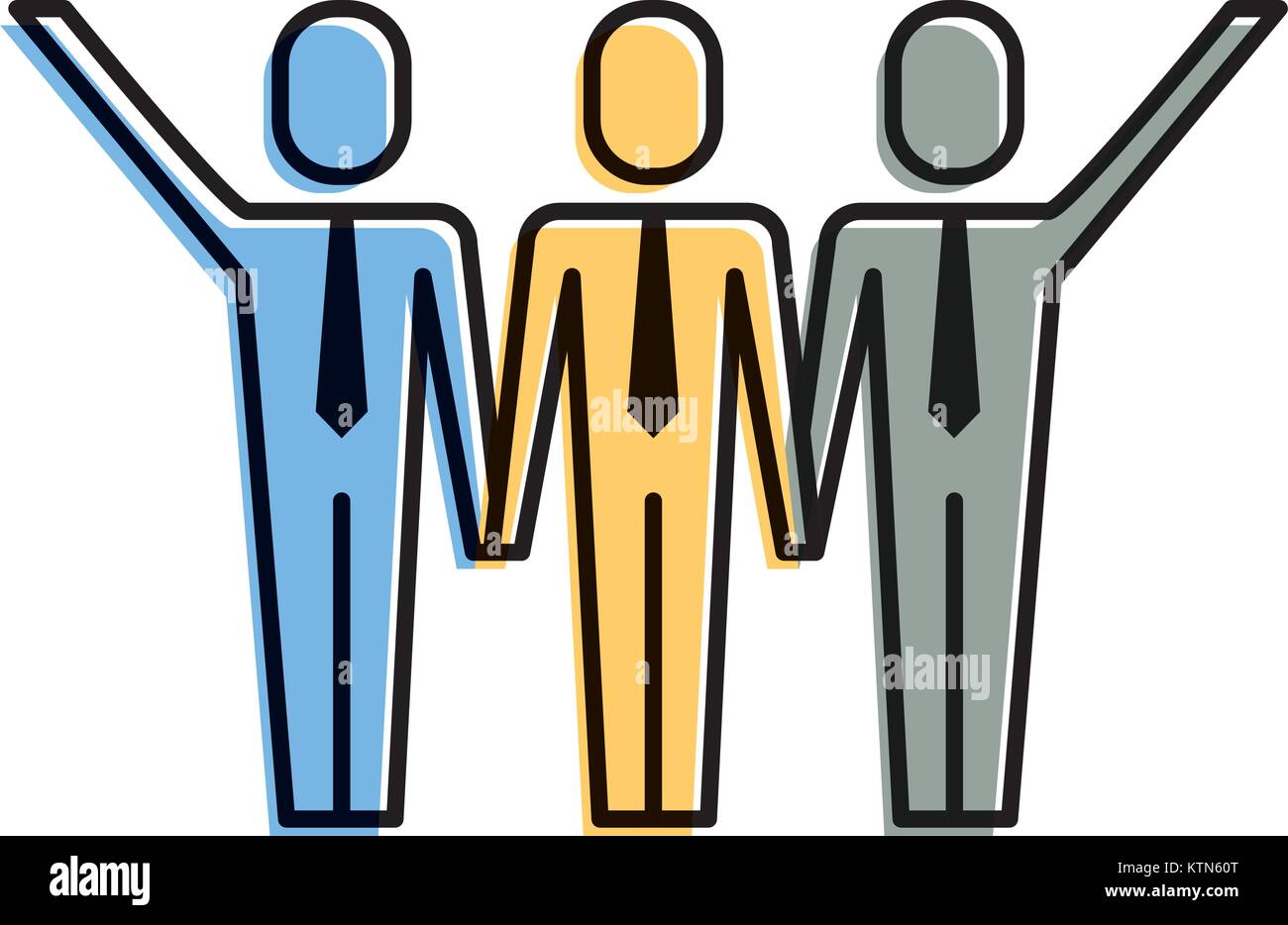 three men holding hands teamwork successful Stock Vector Image & Art ...