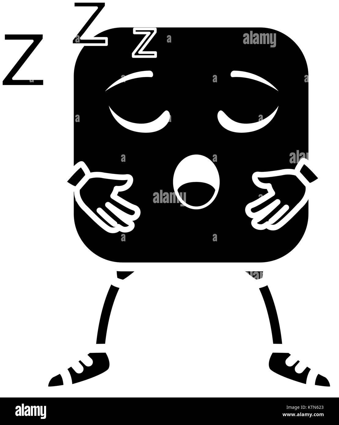 asleep face emoji character vector illustration design Stock Vector ...