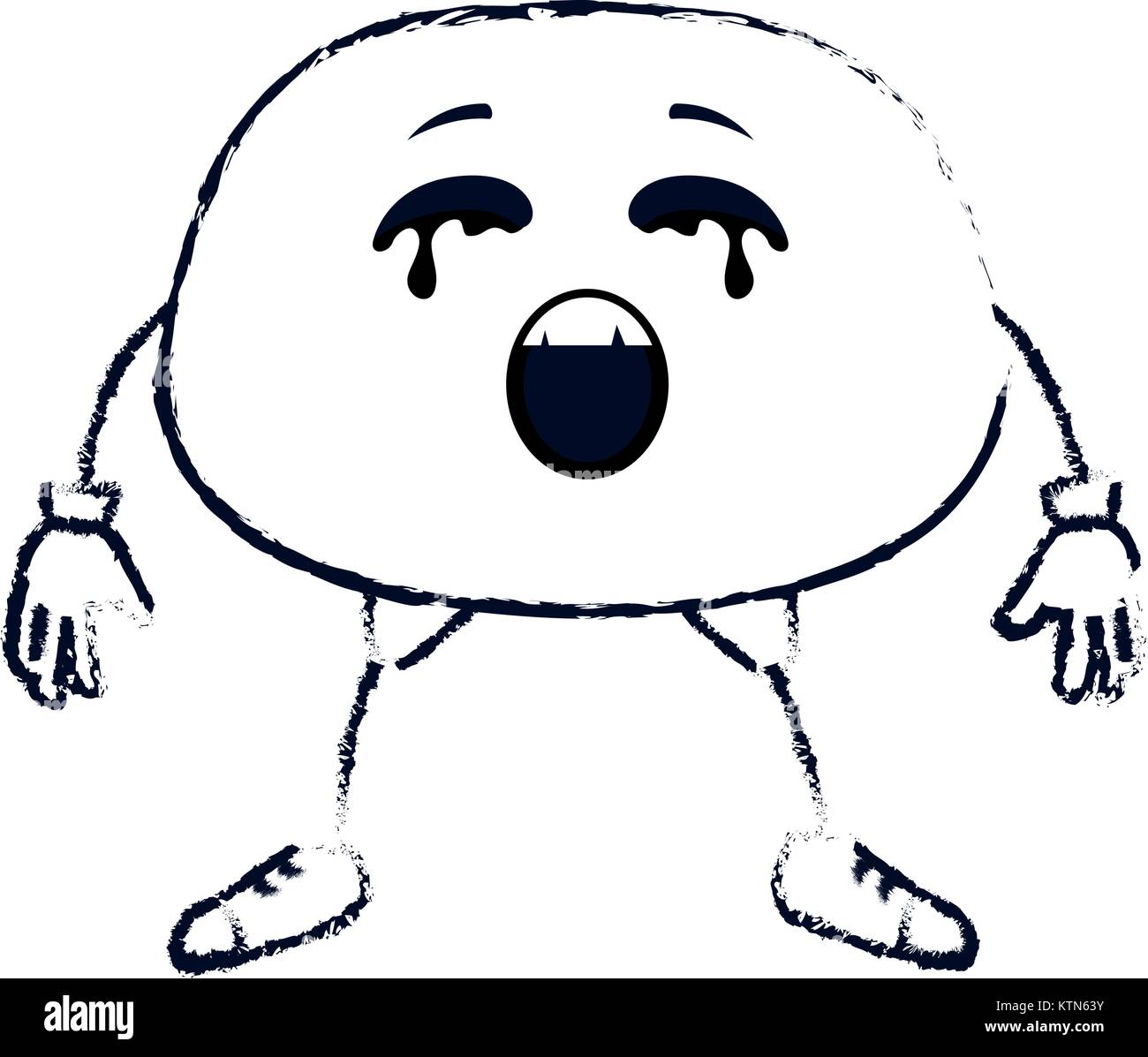 crying face emoji character vector illustration design Stock Vector ...