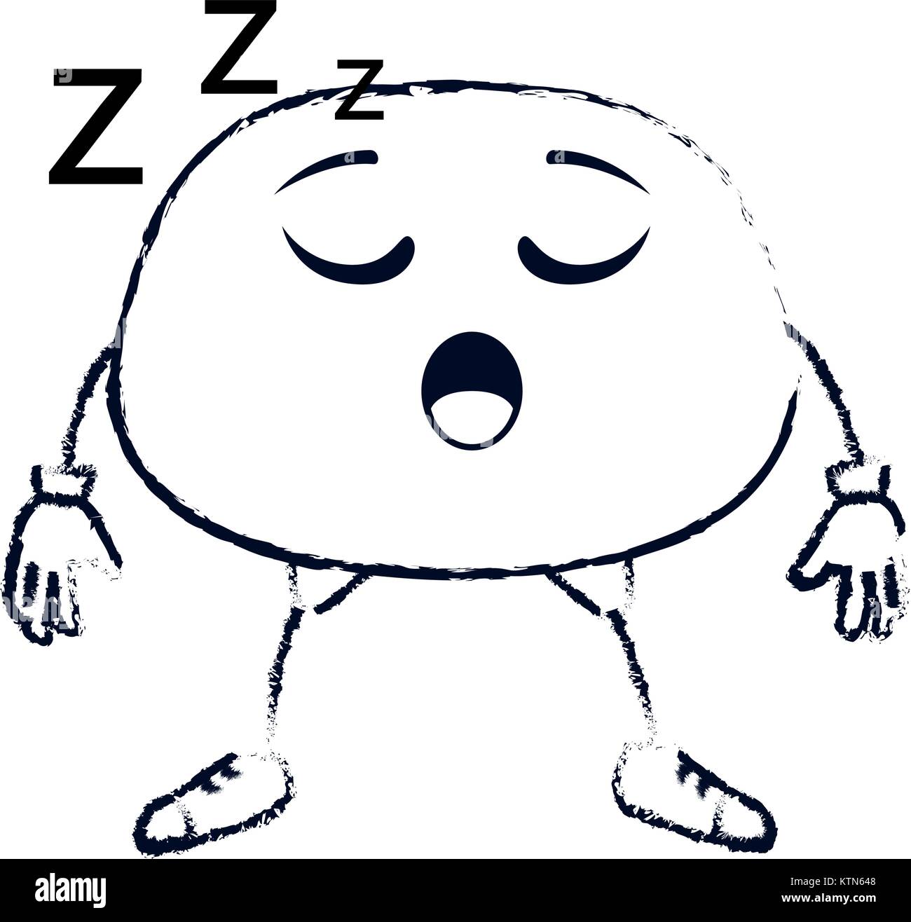 asleep face emoji character vector illustration design Stock Vector ...