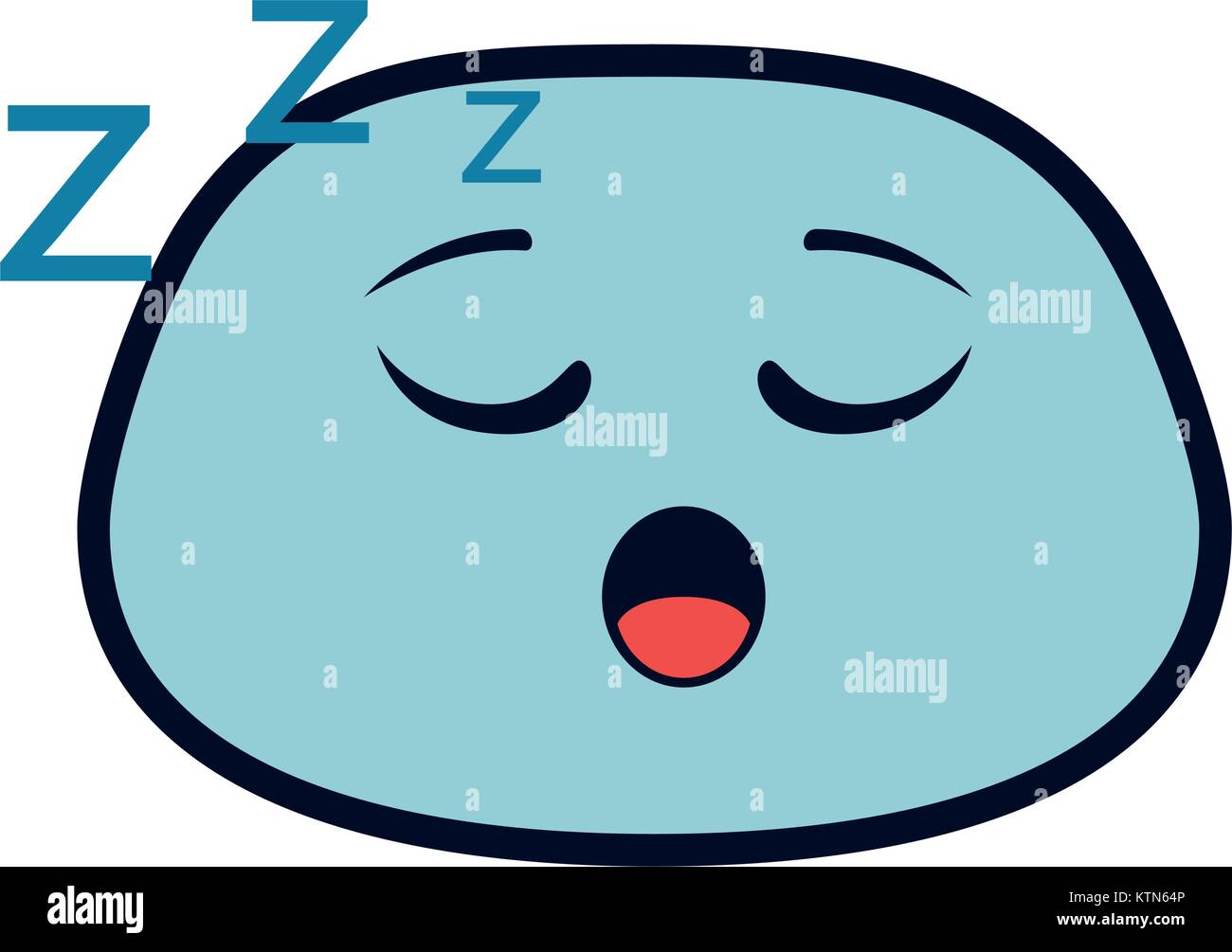 asleep face emoji character vector illustration design Stock Vector ...