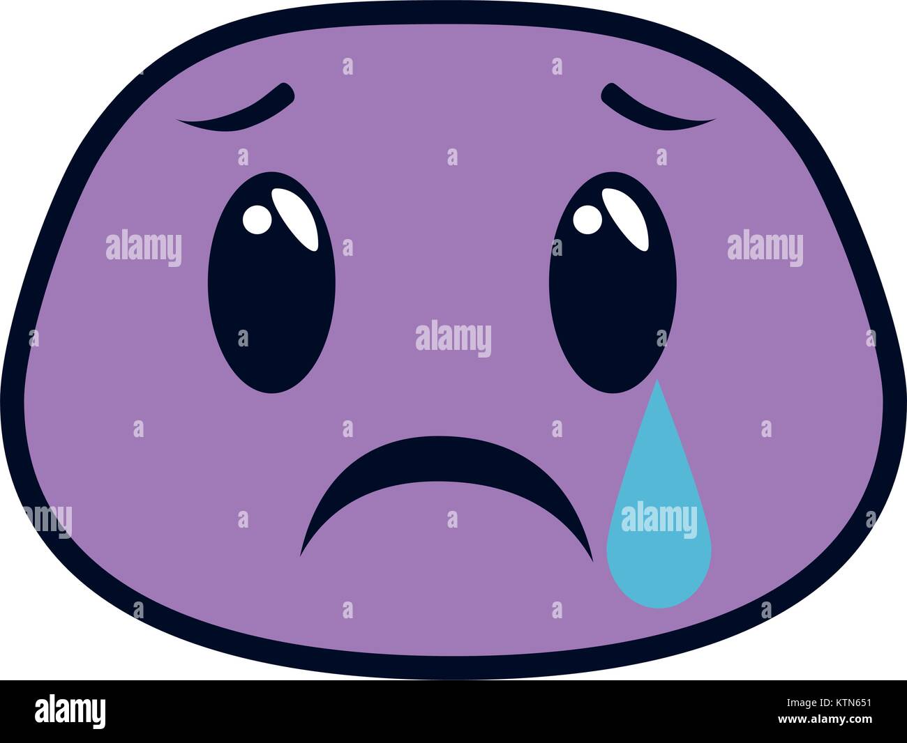 crying face emoji character vector illustration design Stock Vector ...