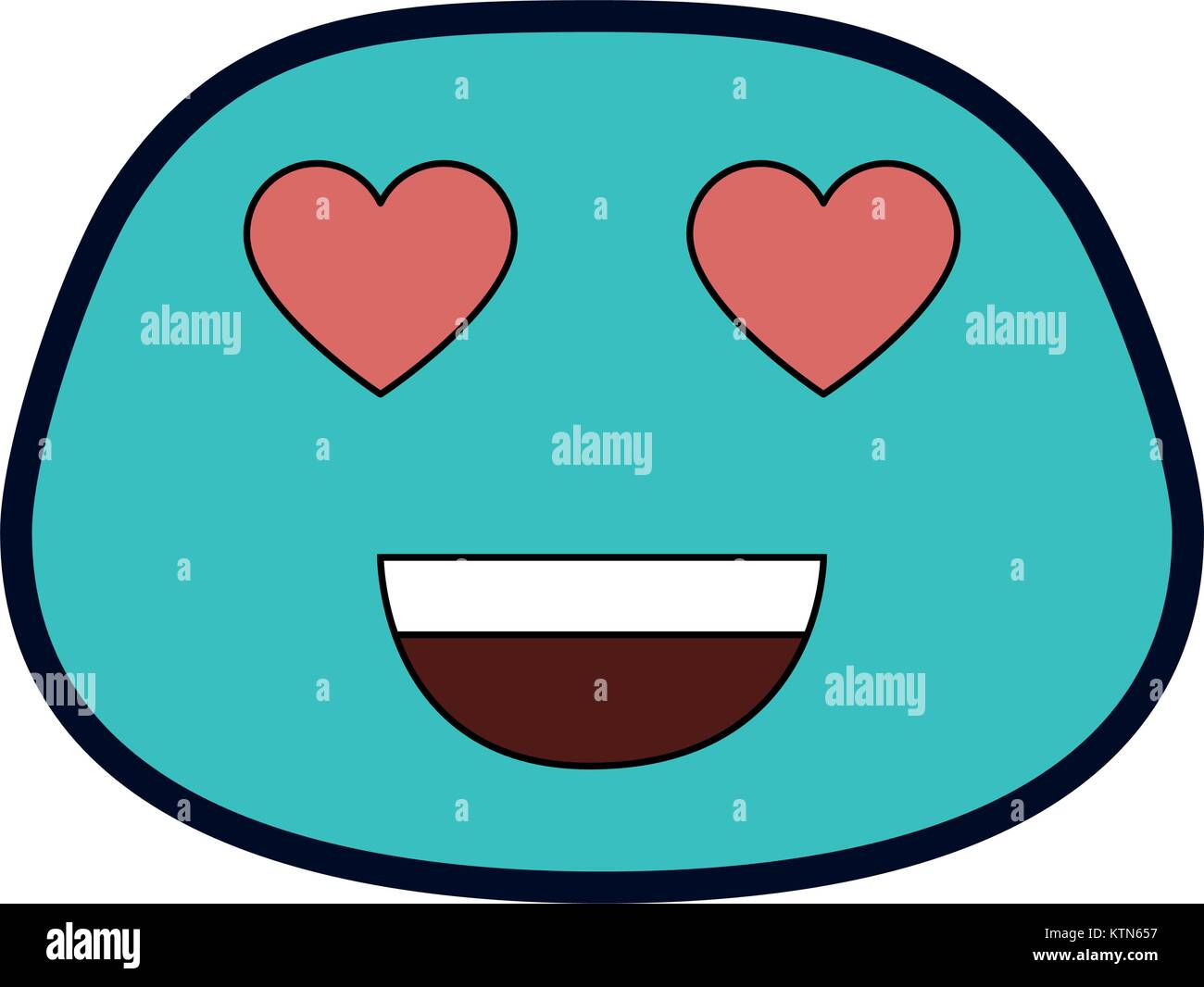 lovely face emoji character vector illustration design Stock Vector ...