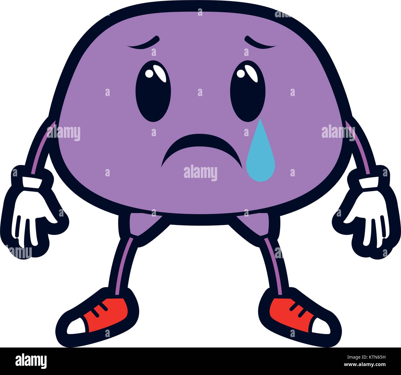 crying face emoji character vector illustration design Stock Vector ...